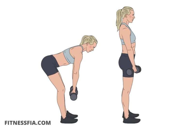 Raka marklyft med hantlar - Fitnessfia